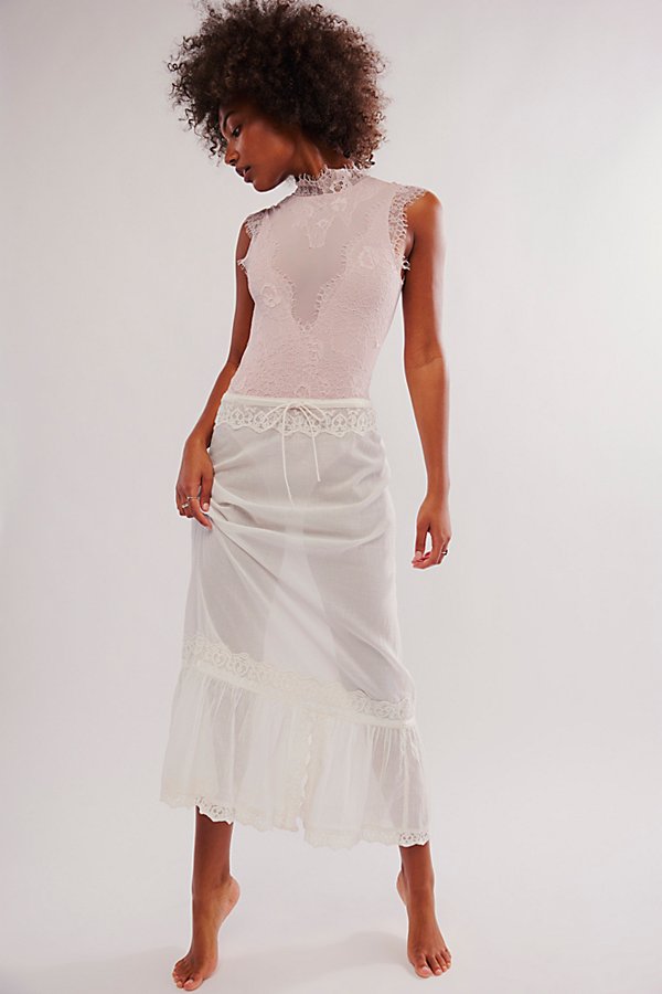 FREE PEOPLE Lace Bodysuit with Open Back